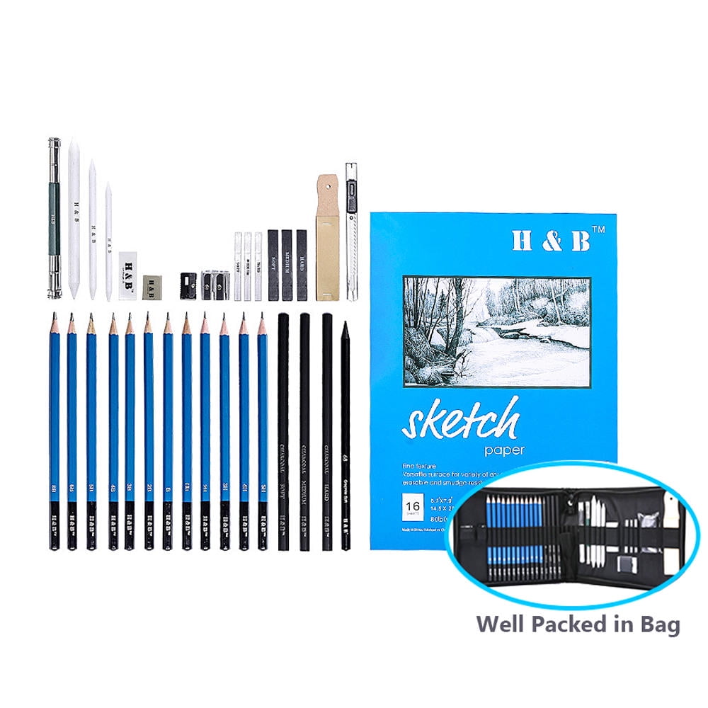 33 Pieces Professional Art Drawing Sketch Kit, Drawing Sketch Pencil ...