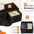 Kelno 9 Drawer Fabric Dresser Tall Storage Chest Drawer Organizer ...