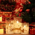Snowman Glass Flameless Candles Battery Operated with Remote And Timer ...