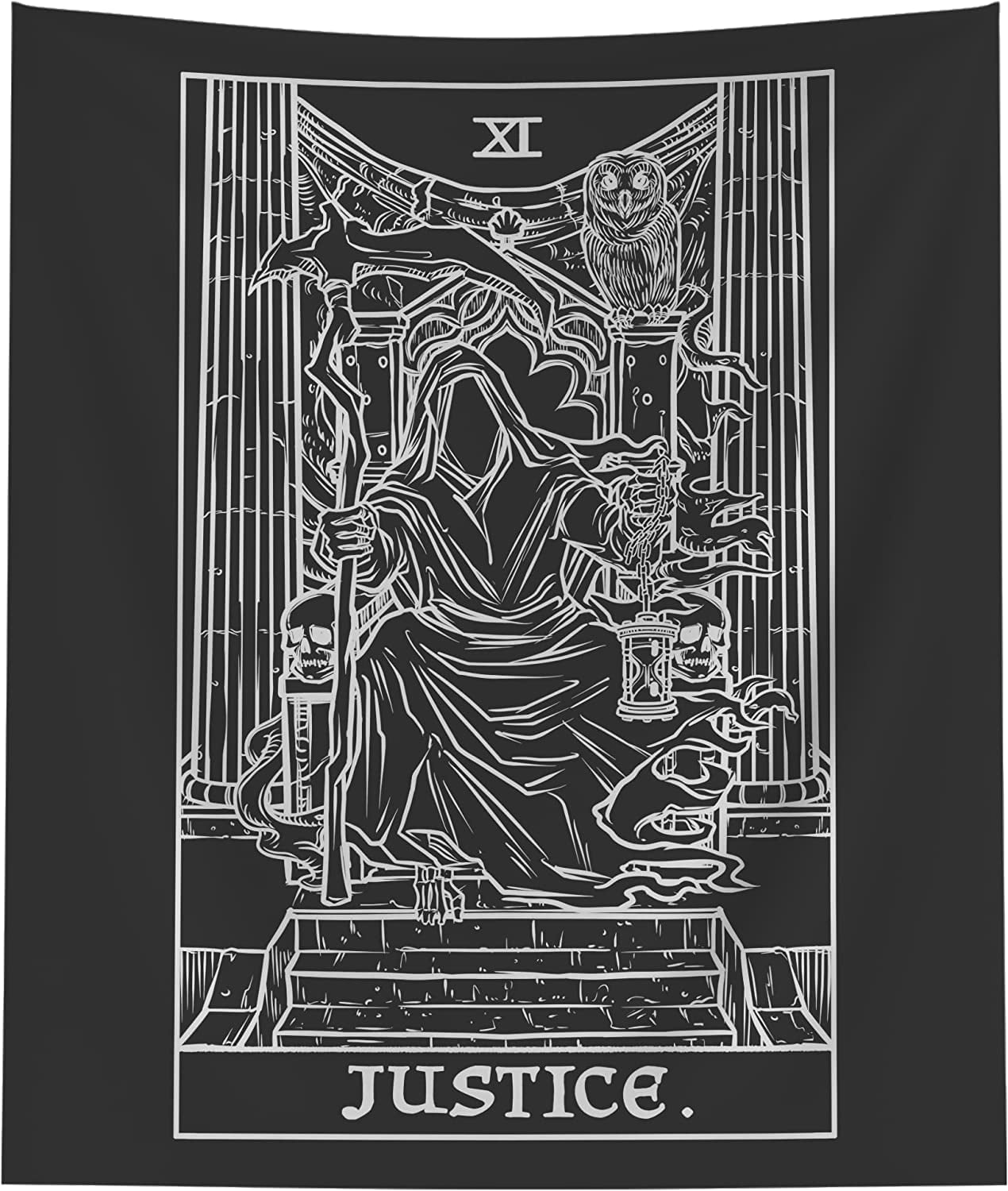 The Ghoulish Garb Justice Tarot Card Terror Tarot Shadow Edition ...