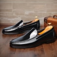 Men's Retro Slip-On Loafers, Comfortable Non-Slip Casual Dress Shoes ...