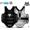 "RDX TKD Chest Guard MMA Body Protector – Reversible Black/White Rib ...