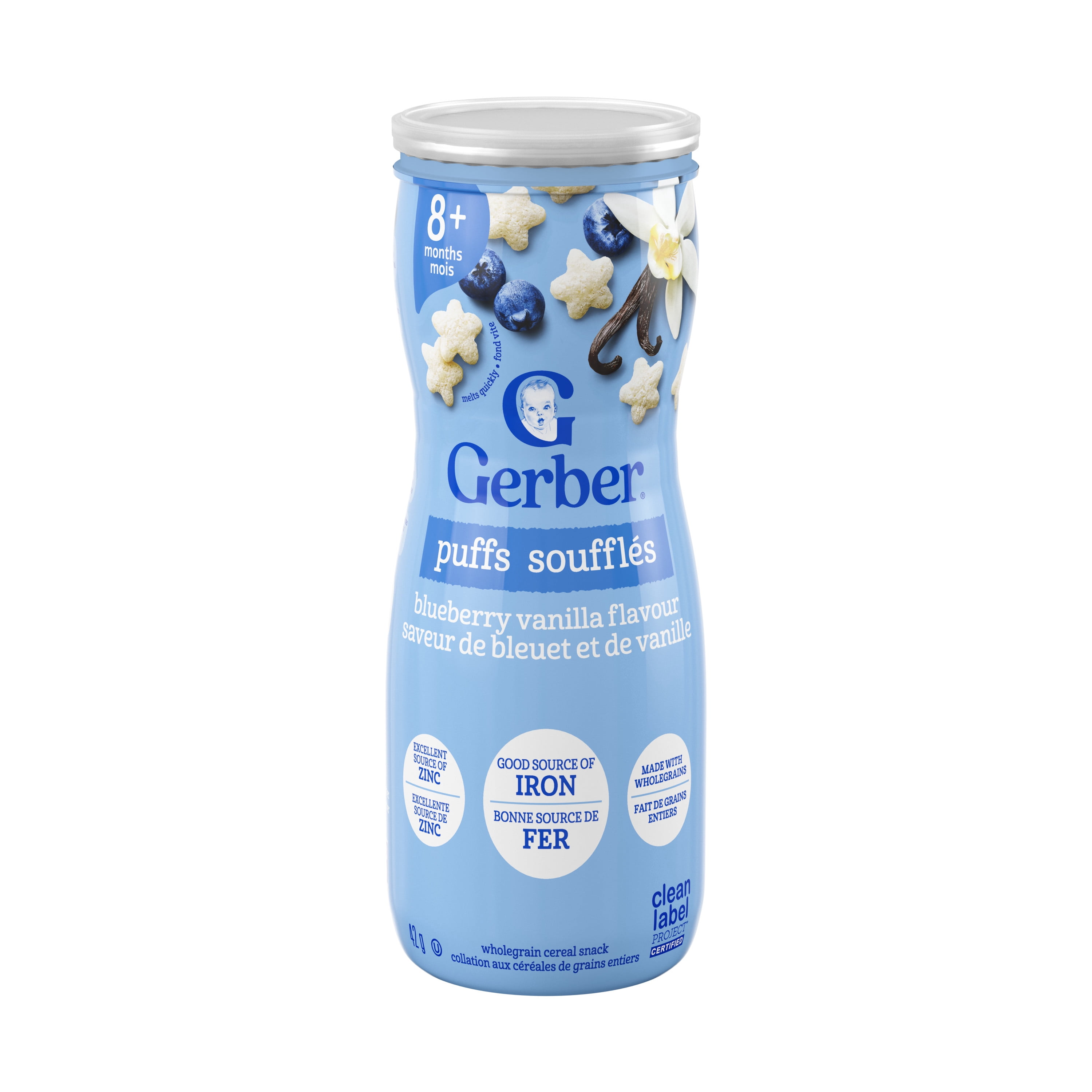 GERBER Puffs Blueberry Vanilla Baby Snacks - Walmart.ca