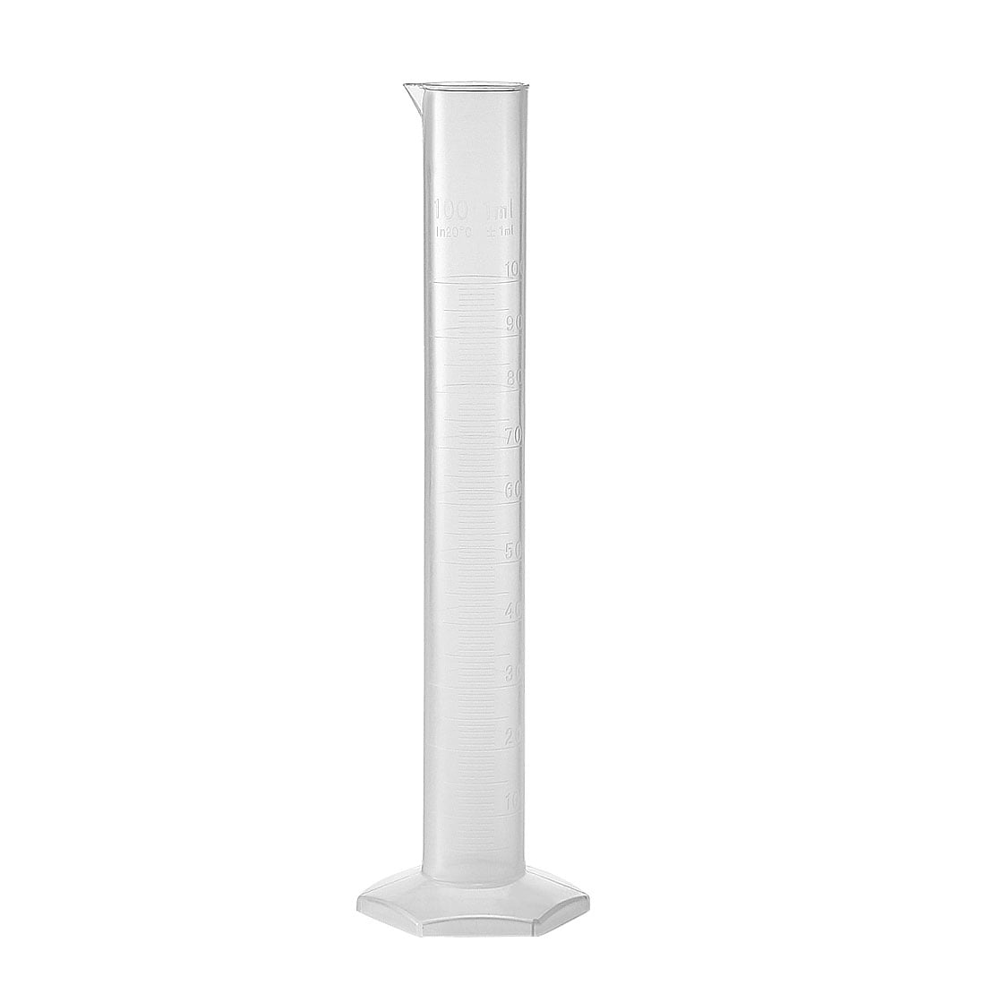 100ml Laboratory Measurements Clear White Plastic Graduated Cylinder ...