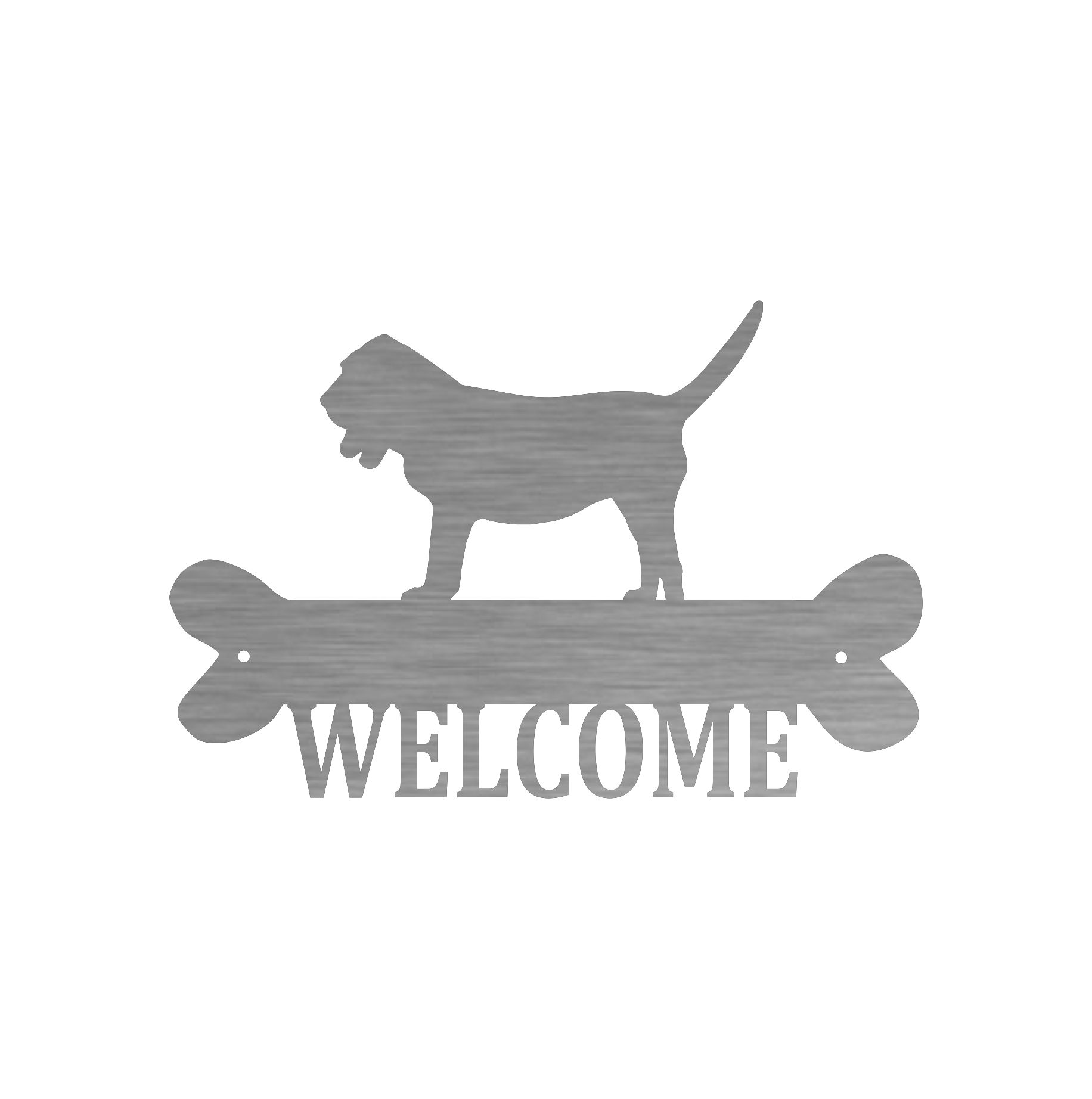 Precision Metal Art Hound Dog Steel Laser Cut Wall Art with Welcome ...