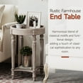 COZAYH Rustic Farmhouse End Table with Storage Shelf, French Country Accent Side Table for ...