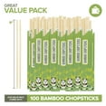 Disposable Chopsticks (100 Pack) - Wooden Chopsticks - Bamboo ...