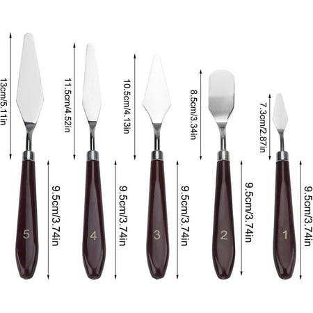 NETSENG Set Of 5 Spatulas Paint Knife Spatula Spatula Mixing Knife ...