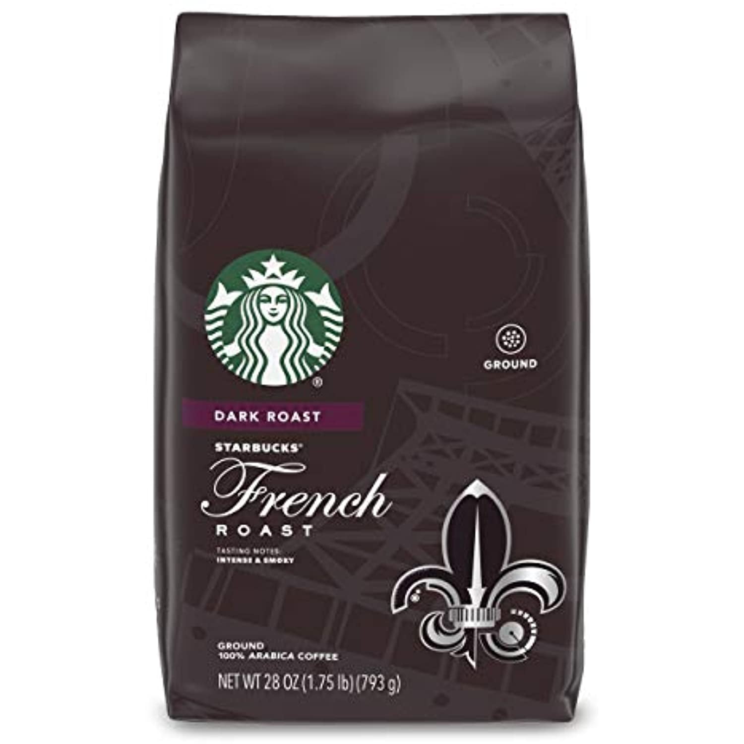 Starbucks Dark Roast Ground Coffee — French Roast — 100% Arabica — 1 ...