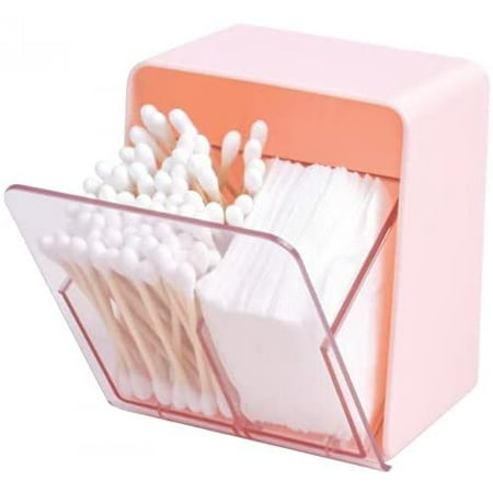 Cotton Swab Box, 2 Sections With Lid Cotton Swabs Container Cotton ...