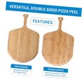 Hotbar 12 Inch Pizza Smooth Wooden Pizza Paddle and Pizza Cutter with 8 ...