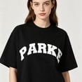 2026 New College Style PARKE Letter Fashion Print Unisex Short Sleeve ...