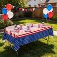 107x51 Inch Disposable Tablecloth for Independence Day Rectangular ...
