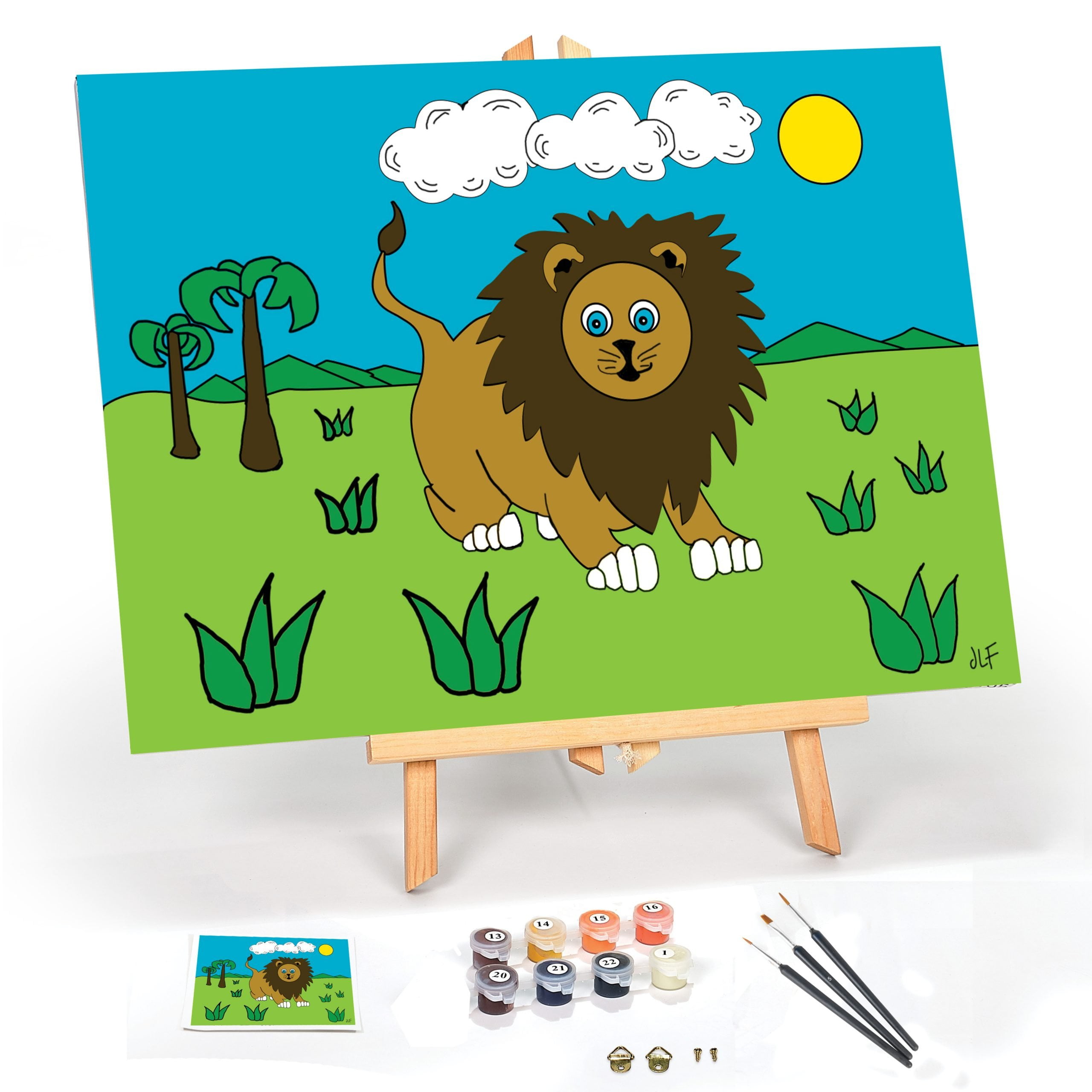 Ledgebay Beginners Paint by Number Kit - PBN Art Set with Wood Handle ...