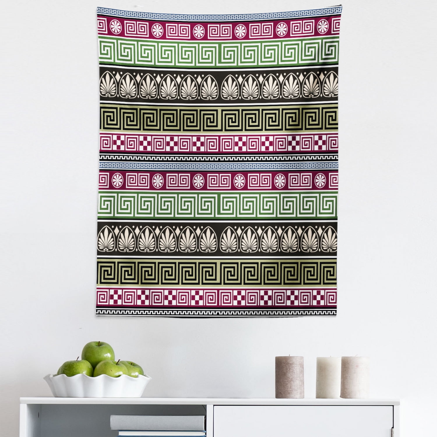 Greek Key Tapestry, Antique Ornamental Design Pattern Mosaic Effects ...