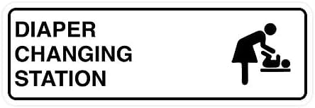 Standard Diapers Changing Station Sign (White) - Large - Walmart.com