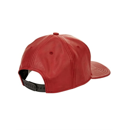 DC Comics - DC Comics Flash Faux Leather Red Cap - Walmart.com ...