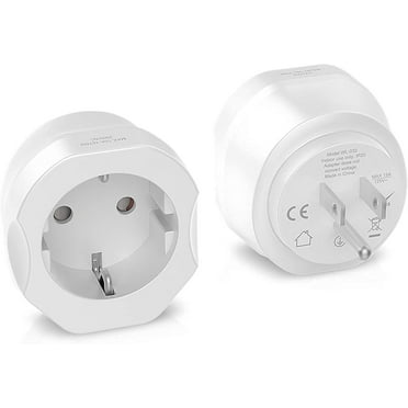 EU Euro Europe to US USA Power Jack Wall Plug Converter Travel Adapter ...
