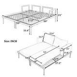 TOPMAX 2 in 1 Outdoor Daybed with Cushions, Padded Chaise Lounges for ...