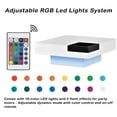 Square Coffee Table with Plug-in 16-color LED Lights, Modern Sofa Table ...