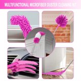 CLNEZ Microfiber Duster Set with Detachable Extension Pole 30-100 ...