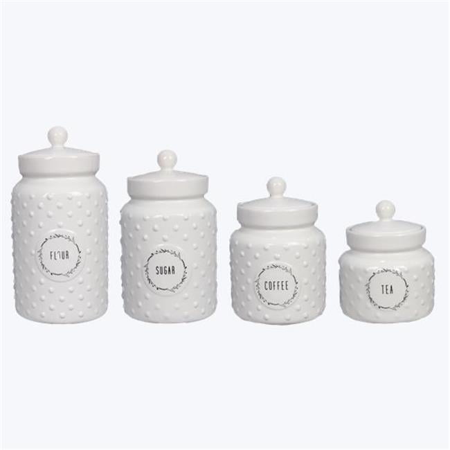 Youngs 21930 Cottage Core Ceramic Canister - 4 Piece - Walmart.com