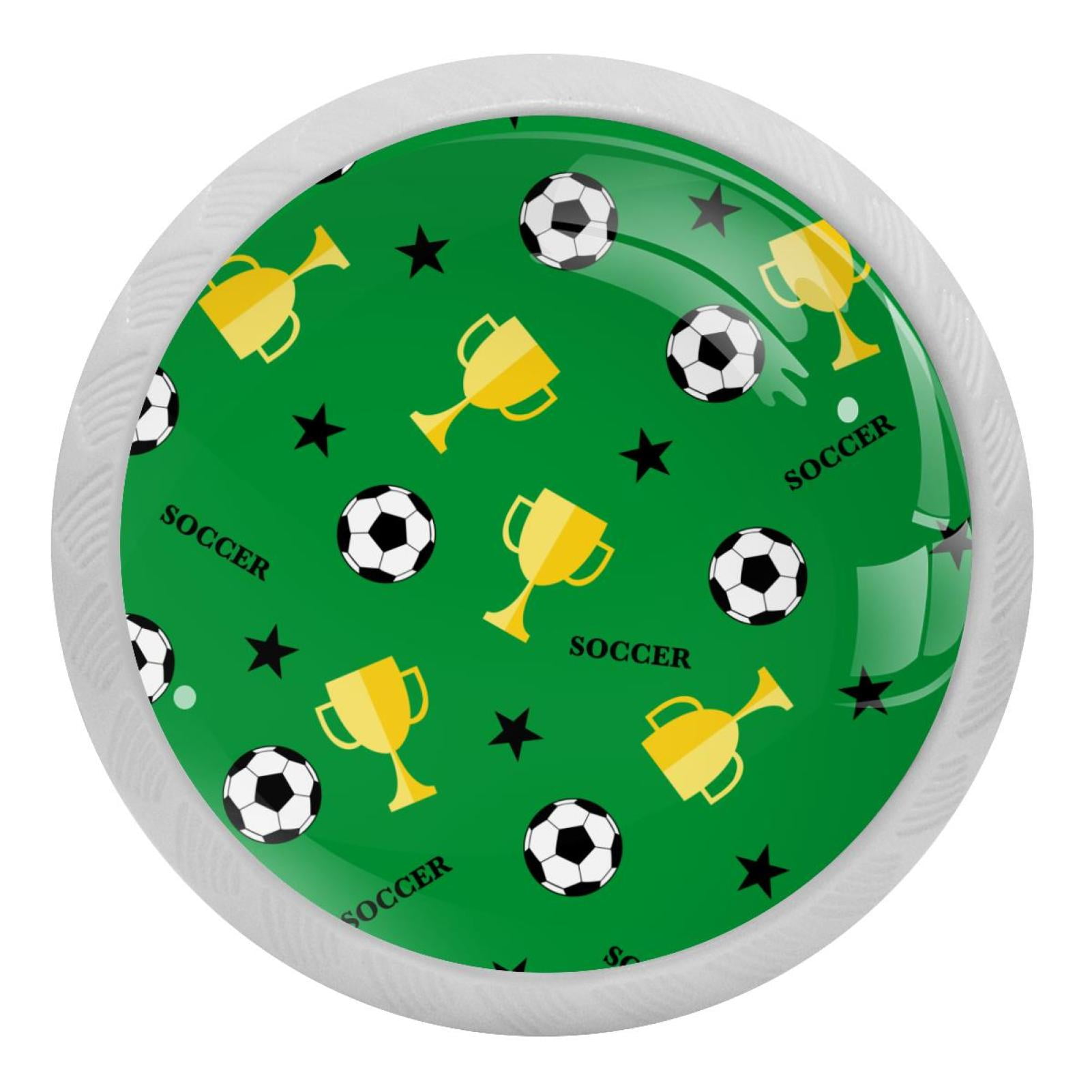 4PCS Round Football Trophy Cabinet Fluorescence Knob Glowing in the ...