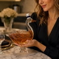 12oz Goose Shaped Glass Decanter, Elegant Animal Design Liquor Bottle ...