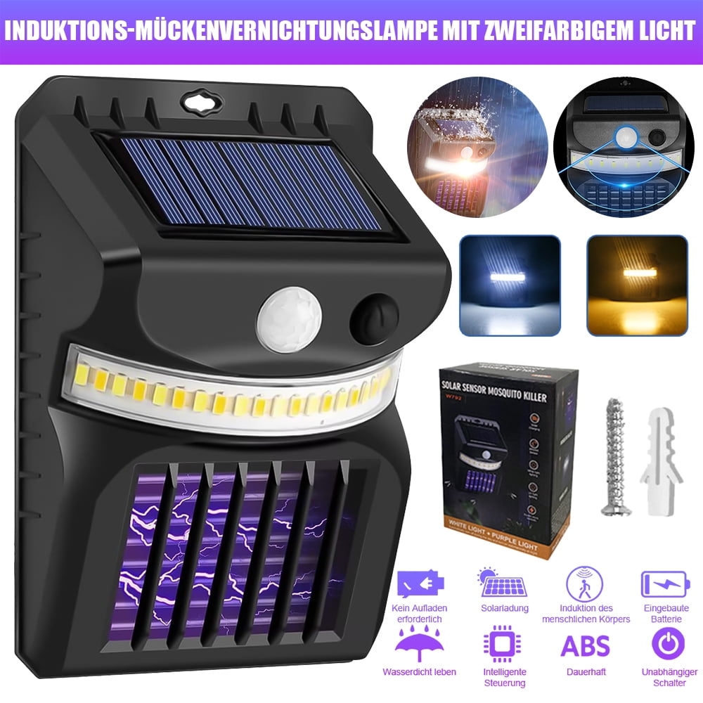 Solar Bug Zapper Outdoor, MDHAND 2-in-1 Solar Bug Mosquito Zapper ...