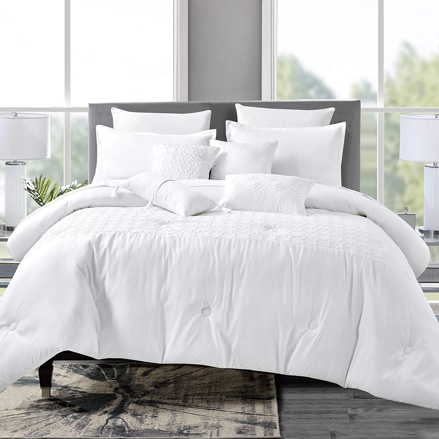 Sapphire Home Luxury 7 Piece King Cal King Comforter Set With Shams Sapphire Home Luxury 7 Piece King Cal King Comforter Set With Shams