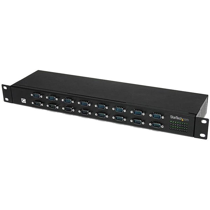 16 Port Rackmount FTDI USB to Serial COM Adapter Hub - RS232 ...