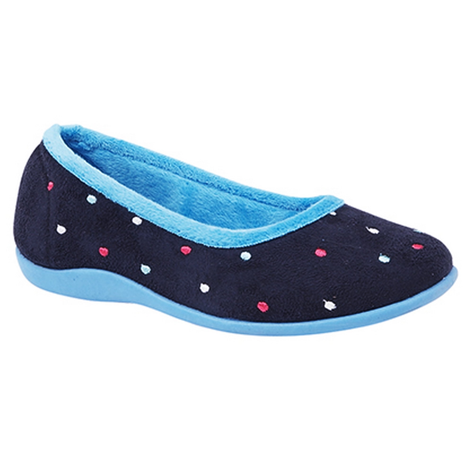 Sleepers Womens Isla Dotted Ballerina Memory Foam Slippers - Walmart.com