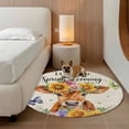 Cows 3.3' Round Rug for Bedroom Reading Corner, Watercolor Spring ...