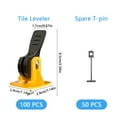 Guhuijie 100Pcs Reusable Tile Leveling Spacer Set, Tile Leveling Clips ...