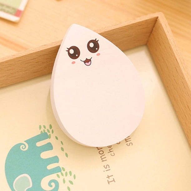 DC008 Lovely Water-drop Shape Sticky Notes Kawaii Smile School Supplies ...