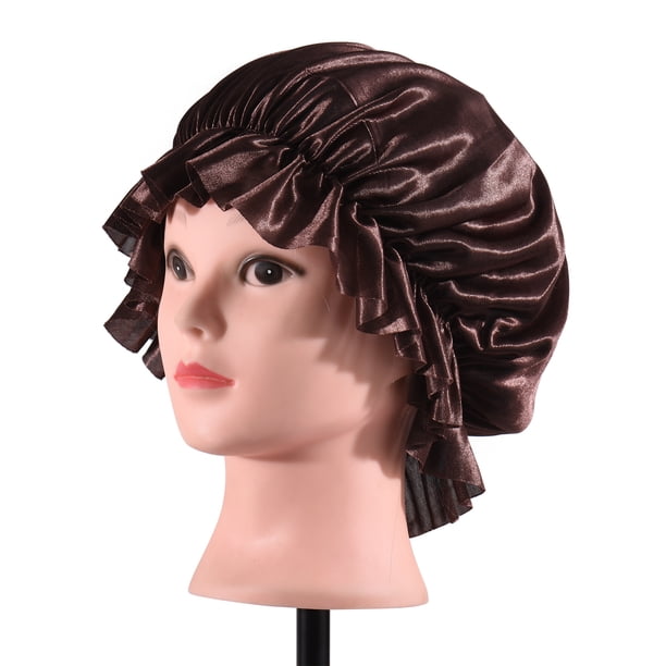 Gorro de satén suave para dormir, diseño con banda elástica ajustable ...