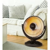 Soleil Infrared Dish Electric Space Heater, Black #DF1015 - Walmart.com