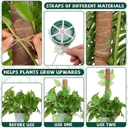 12&16 Inch Spiral Moss Rods For Plant Climbing Support Coir Poles ...