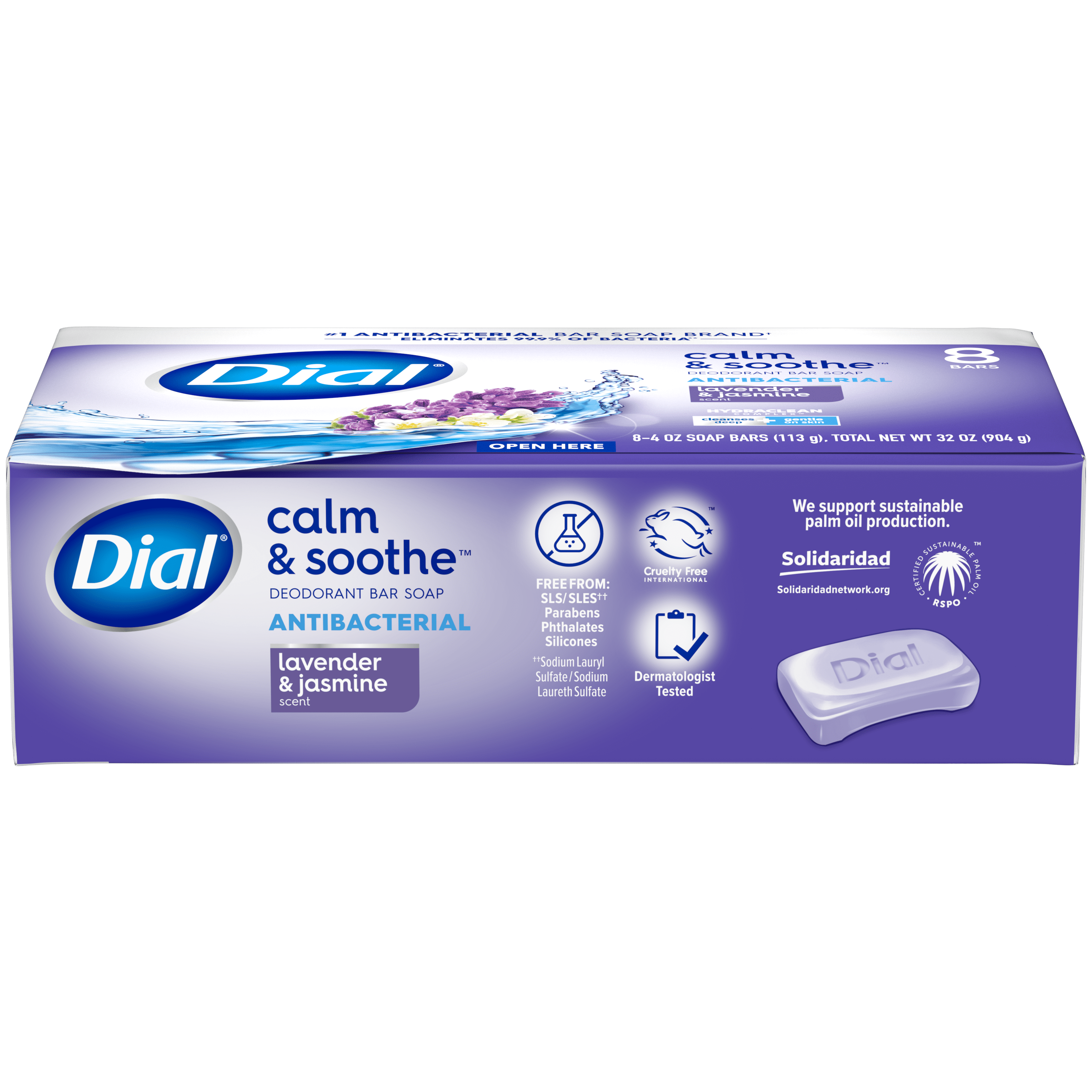 Dial Antibacterial Bar Soap, Lavender & Jasmine, 4 oz, 8 Bars in Nepal ...