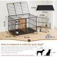 42 Inch Double Door Dog Crate - Indoor Kennel with Wheels - Removable ...