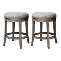 Maven Lane Adrien Counter Stool, Reclaimed Oak, Ronan Stone Vegan ...