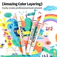 24-Color Tip Markers Portable Roll Case For Art Drawing Coloring Set ...