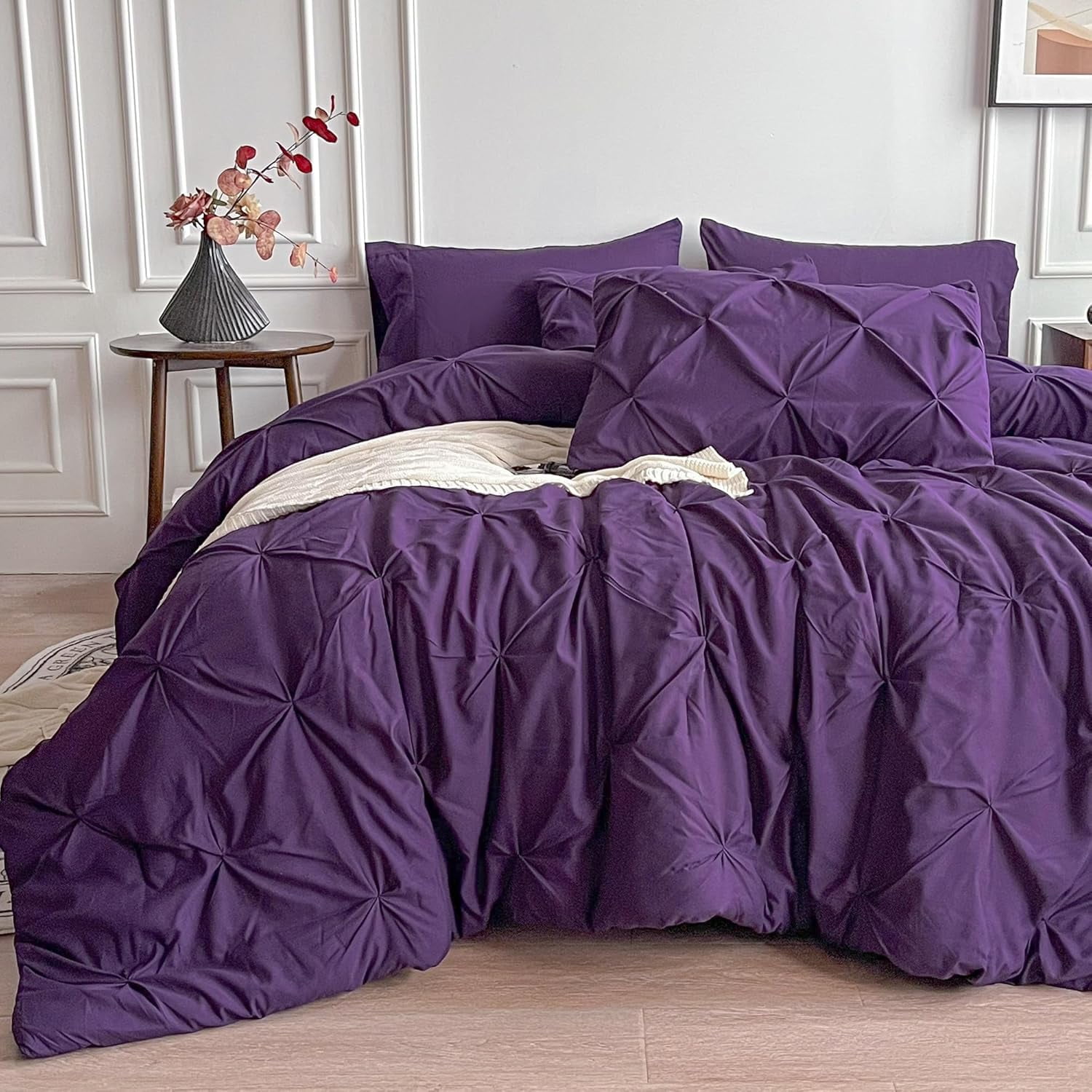 Click here for Unbranded Queen Comforter Set 7 Pieces Pinch Pleat... prices