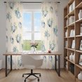 Blue Seashells Sheer Curtains for Living Room Bedroom, Coastal Vintage ...