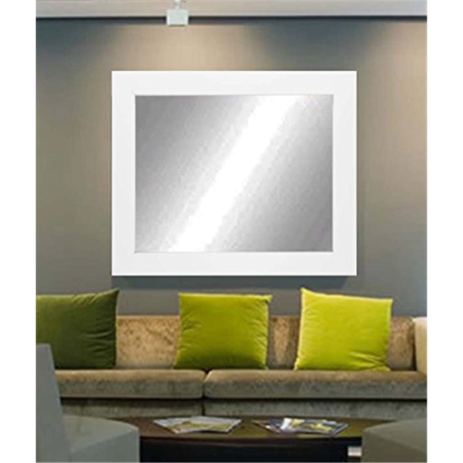 White Lobby Design Hotel Style Wall Mirror - Walmart.com
