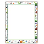 All Sports Letter Papers - Set of 25, Sport Stationery Papers, 8 1/2" x ...