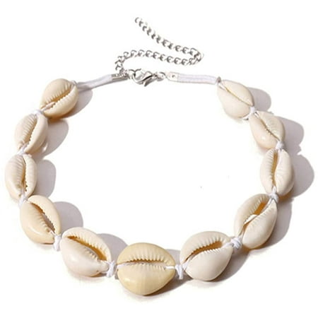Shell Necklace, Conch Choker Clavicular Chains Adjustable Braided Rope ...