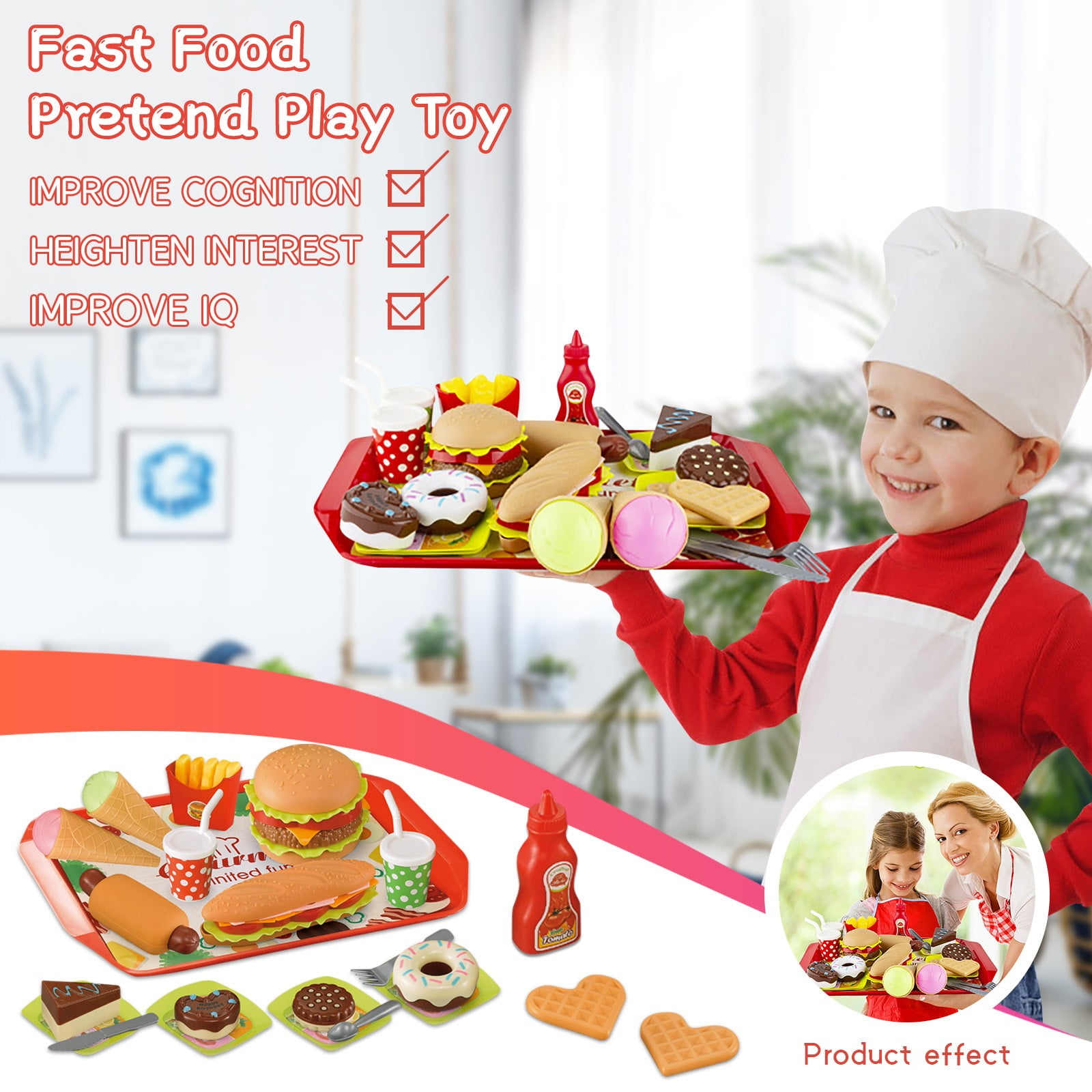 Click here for Hemnjum As Show Kids Toys Burger 16pcs/Set Toddler... prices