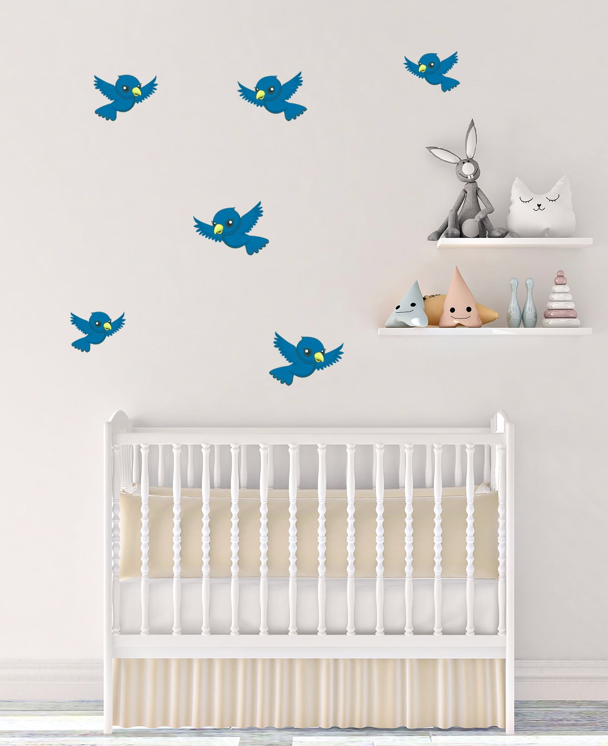 Cute Flying Blue Birds Wall Decals for Kids Room. Perfect Decor for ...