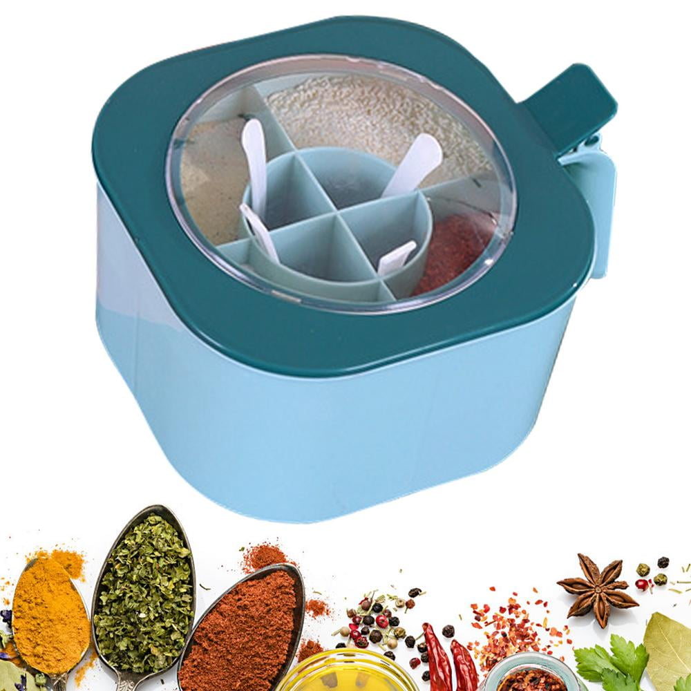 Seasoning Box with Lid | Kitchen Seasoning Box Four Compartment ...